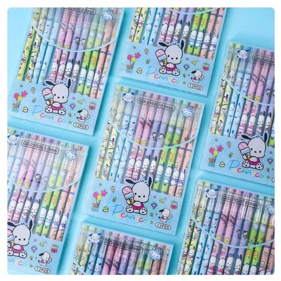 Sanrio | Office | Sanrio Kawaii Blue Erasable Pens 5 Needle Point ...
